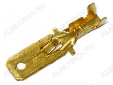 Купить Клемма ножевая 6.4x0.8 штекер DJ611-6.3B неизолированная (№83) сечение 1.0-1.5 мм2 по ...